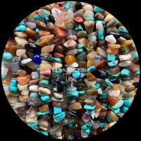 China Natural Tourmaline Turquoise Irregular Chip Beads 3-5mm 5-8mm 8-12mm Loose Strands for Jewelry Making for sale