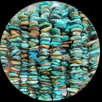 China Natural Tourmaline Turquoise Irregular Chip Beads 3-5mm 5-8mm 8-12mm Loose Strands for Jewelry Making for sale