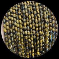 China Natural Tiger Eye Yellow Aventurine Gem Beads 4x6mm Rice Shape Loose Strands for Jewelry Making for sale
