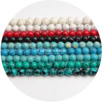 China Wholesale Howlite Round Stone Loose Beads 4mm to 12mm Turquoise Color Spacers for Jewelry Making for sale