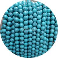 China Wholesale Howlite Round Stone Loose Beads 4mm to 12mm Turquoise Color Spacers for Jewelry Making for sale