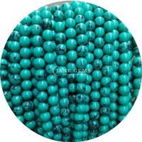 China Wholesale Howlite Round Stone Loose Beads 4mm to 12mm Turquoise Color Spacers for Jewelry Making for sale