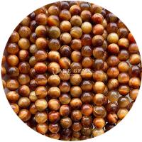 China Wholesale 8mm Tiger Eye Round Beads for Jewelry Making Natural Stone 30cm Strand for sale