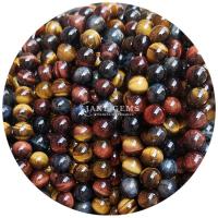 China Wholesale 8mm Tiger Eye Round Beads for Jewelry Making Natural Stone 30cm Strand for sale