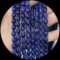 China Natural Crystal Water Drop Shape Loose Bead Strands 6x9mm Green Aventurine Lapis Lazuli for Jewelry Making for sale