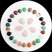 China Natural Malachite Clear Quartz Gemstone Beads 10x12mm Water Drop Shape Loose Bead Strands for Jewelry Making for sale