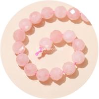 China Wholesale Natural Rose Quartz Loose Beads 4mm to 12mm Faceted Crystal Gemstone for Jewelry Crafting for sale