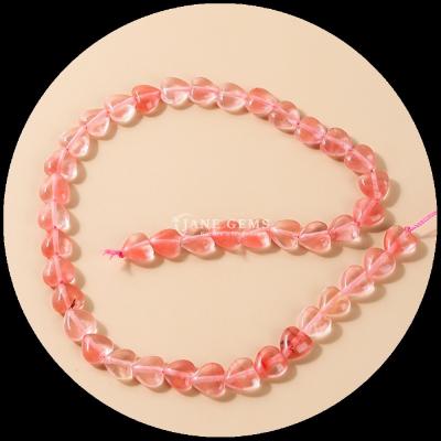 China Natural Crystal Gemstone Heart Shape Loose Bead Strands 10x4mm 10 Strands for Bracelet Jewelry Making for sale