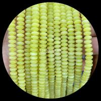 China Natural Lemon Jade Amazonite UFO Shape Gemstone Beads 6x3mm 10x6mm Loose Strands for Bracelet Making for sale