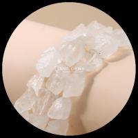China Natural Crystal Raw Rough Stone Loose Bead Strands 10-13mm for Bracelets Jewelry Making for sale