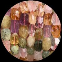China Natural Crystal Gemstone Raw Rough Faceted Beads 15x20x13mm Loose Strands for Bracelets Jewelry Making for sale