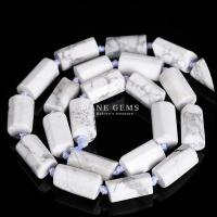 China Natural Blue Calcite Howlite Gemstone Bead Strands 8-12x12-16mm Raw Rough Faceted Nuggets for Jewelry Making for sale