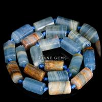 China Natural Blue Calcite Howlite Gemstone Bead Strands 8-12x12-16mm Raw Rough Faceted Nuggets for Jewelry Making for sale