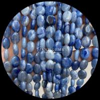 China Natural Blue Aventurine Howlite Oval Gemstone Beads 8x10mm Loose Strands for Bracelet Jewelry Making for sale