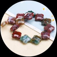 China Natural Gemstone Clover Shape Loose Bead Strands 12x5mm Carnelian Topaz for Jewelry Making for sale