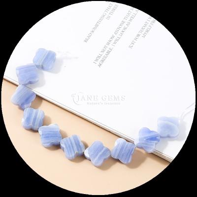 China Natural Crystal Gemstone Clover Shape Loose Bead Strands 12x5mm for Bracelets Jewelry Making for sale