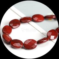 China Natural Red Jasper Faceted Oval Gemstone Bead Strands 6x8mm 8x12mm 12x16mm Loose Beads for Jewelry Making for sale