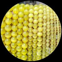 China Natural Gemstone Round Cat Eye Loose Bead Strands 4mm 12mm Customizable Colors for DIY Jewelry for sale