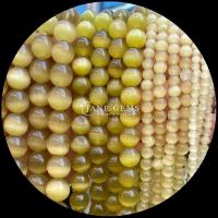 China Natural Cat Eye Loose Bead Strands Round Shape 4mm to 12mm Various Colors for Jewelry Making for sale