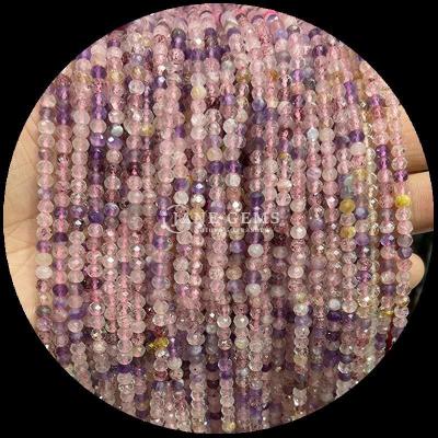 China Wholesale Natural Gemstone Faceted Abacus Loose Bead Strands 4x3mm for Jewelry Making Healing Energy for sale