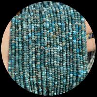 China Natural Lapis Lazuli Apatite Gemstone Beads 4x3mm Faceted Abacus Shape Loose Strands for Jewelry Making for sale
