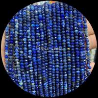 China Natural Lapis Lazuli Apatite Gemstone Beads 4x3mm Faceted Abacus Shape Loose Strands for Jewelry Making for sale