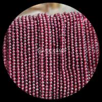 China Natural Tourmaline Garnet Faceted Abacus Gemstone Bead Strands 4x3mm for Healing Energy Jewelry Making for sale