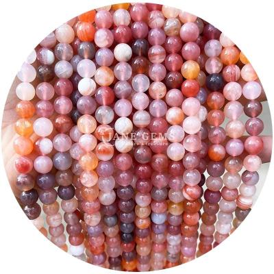 China Natural Round Smooth Mix Agate Loose Beads Strand 6mm 8mm for DIY Jewelry Crafts Making for sale