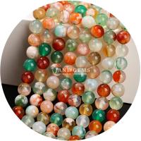 China Natural Round Smooth Mix Agate Loose Beads Strand 6mm 8mm for DIY Jewelry Crafts Making for sale