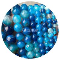 China Natural Agate Loose Beads 6mm 8mm Round Smooth Gemstone Strands for DIY Jewelry Making for sale