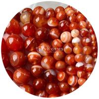 China Natural Agate Loose Beads Strand 6mm Round Rose Red Stripe Agate for DIY Jewelry Making for sale