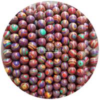 China Imitation Malachite Stone Beads Round 8mm Loose Beads for DIY Jewelry Making Bulk for sale