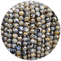 China Imitation Malachite Stone Beads Round 8mm Loose Beads for DIY Jewelry Making Bulk for sale