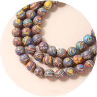 China Imitation Malachite Stone Beads Round 8mm Loose Beads for DIY Jewelry Making Bulk for sale