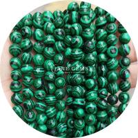 China Imitation Malachite Stone Beads Round 8mm Loose Beads for DIY Jewelry Making Bulk for sale