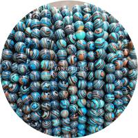 China Imitation Malachite Stone Beads Round 8mm Loose Beads for DIY Jewelry Making Bulk for sale