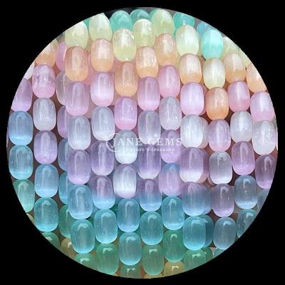 China Natural Dalmatian Jasper Barrel Shape Loose Bead Strands 8x12mm for Jewelry Making for sale