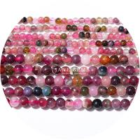 China Natural Semi-Precious Stone Beads 6mm Round Citrine Tourmaline Strands for Jewelry Making for sale