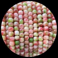 China Natural Gemstone Apple Shape Loose Bead Strands 7x8mm 9x10mm Rose Quartz Ice Green Jade for Jewelry Making for sale