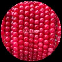 China Natural Gemstone Apple Shape Loose Bead Strands 7x8mm 9x10mm Rose Quartz Ice Green Jade for Jewelry Making for sale