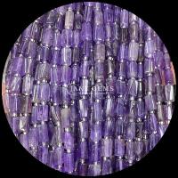 China Natural Strawberry Quartz Faceted Cylinder Loose Bead Strands 8x11mm for Jewelry Making for sale