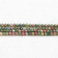 China Crystal Round Shape Loose Beads Strand Clear Quartz Unakite For DIY Crafts Making for sale