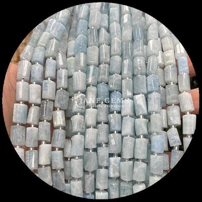 China Natural Gemstone Faceted Cylinder Loose Bead Strands 8x11mm for Jewelry Making for sale