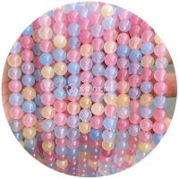 China Round Chalcedony Loose Beads 6mm 8mm Polished Smooth for DIY Jewelry Making for sale