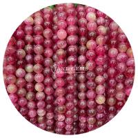 China Natural Rainbow Pink Xinjiang Chalcedony Round Loose Beads 6mm for Jewelry Making Bracelet Necklace for sale