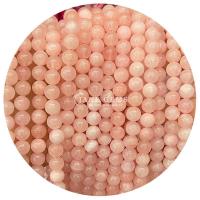 China Natural Rainbow Pink Xinjiang Chalcedony Round Loose Beads 6mm for Jewelry Making Bracelet Necklace for sale