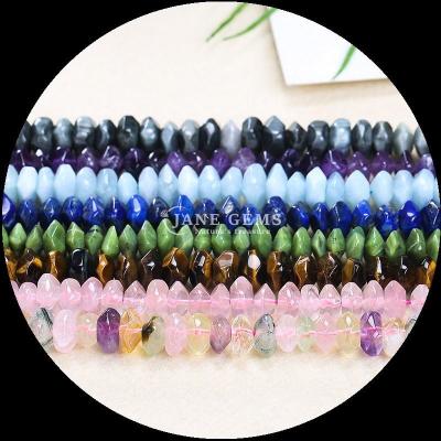 China Natural Crystal Amazonite Eagle Eye Gemstone Irregular Tumbled Beads 6x10mm Loose Strands for Jewelry Making for sale
