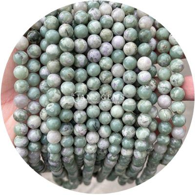 China Natural Round Loose Stone Beads Peace Jade Australian Jade 6mm for Jewelry Making for sale