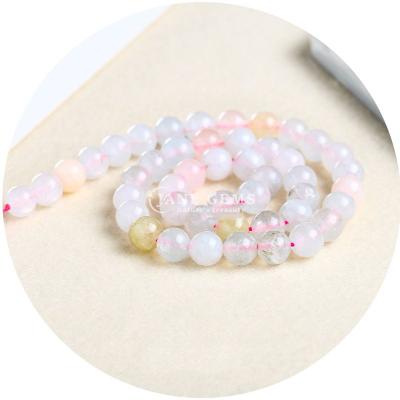 China Xinjiang Chalcedony Loose Bead Strand 6mm Round Pink Opal Green Jadeite for DIY Jewelry Making for sale