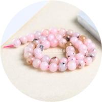 China Xinjiang Chalcedony Loose Bead Strand 6mm Round Pink Opal Green Jadeite for DIY Jewelry Making for sale